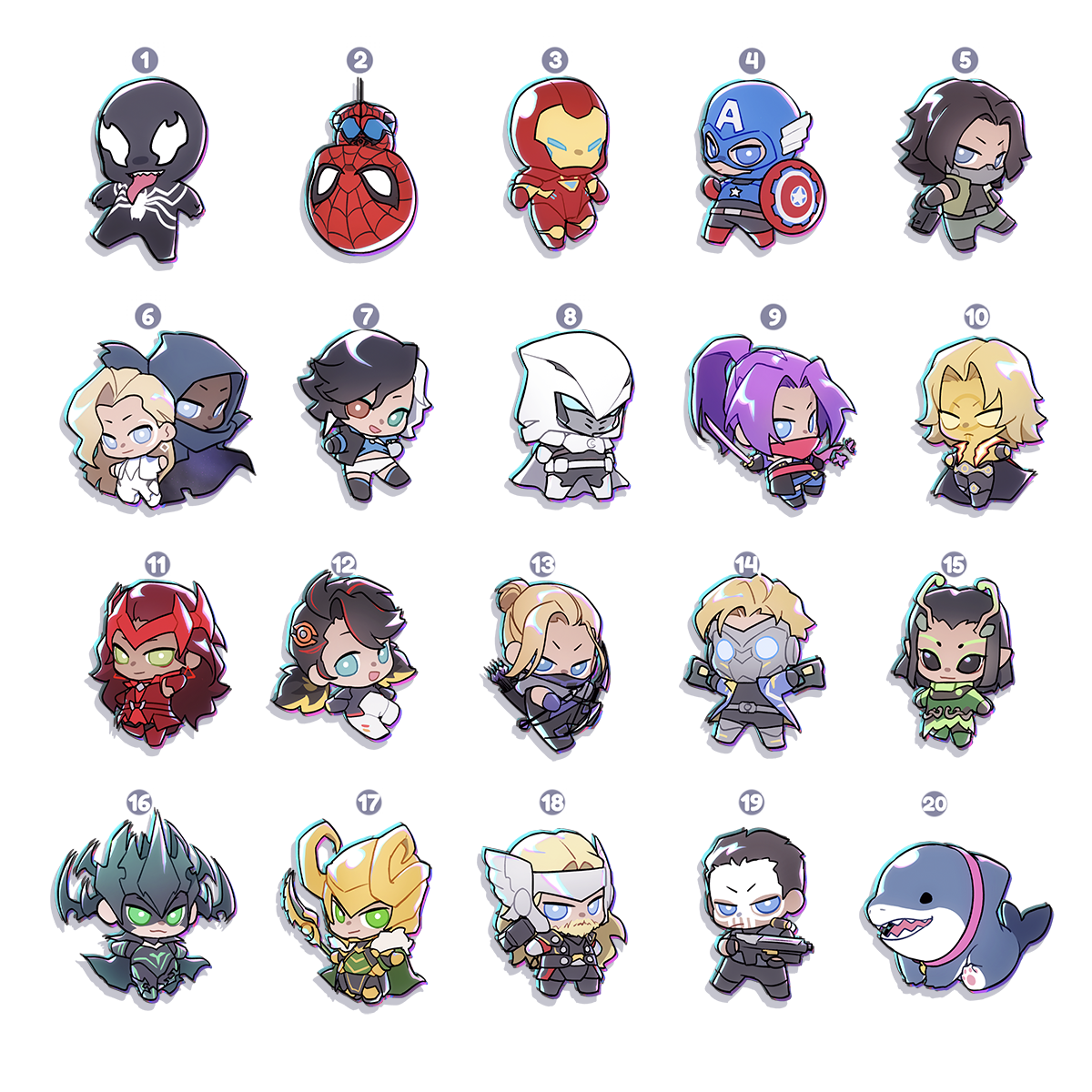 Marvel Rivals | [chibi] Acrylic Keychains – sin inc